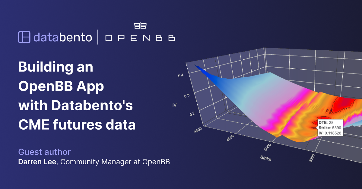 Building an OpenBB App with Databento's CME futures data | Databento Blog