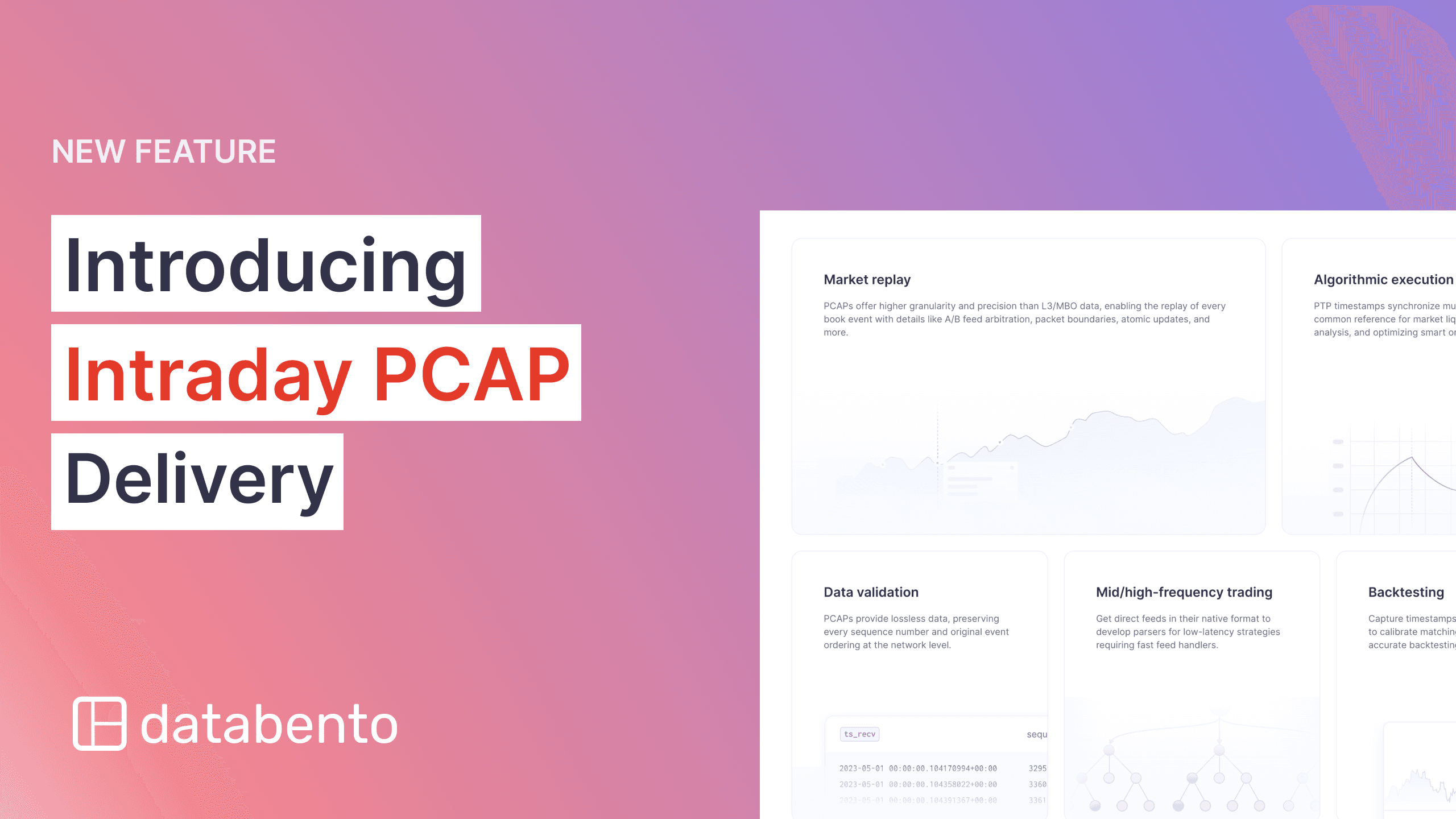 Introducing intraday PCAP delivery | Databento Blog